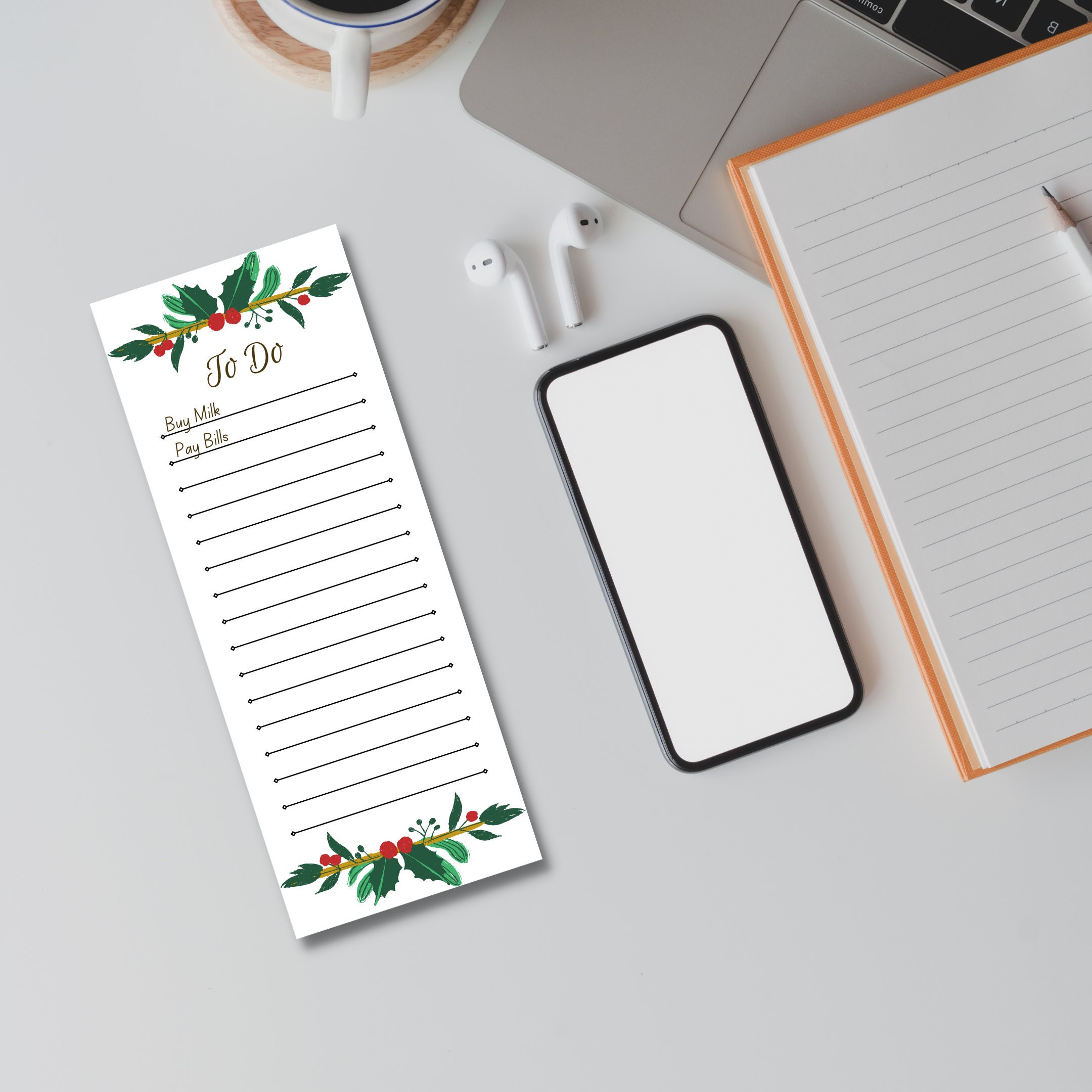 Holiday Themed to Do List, Christmas Organization, Digital Download ...