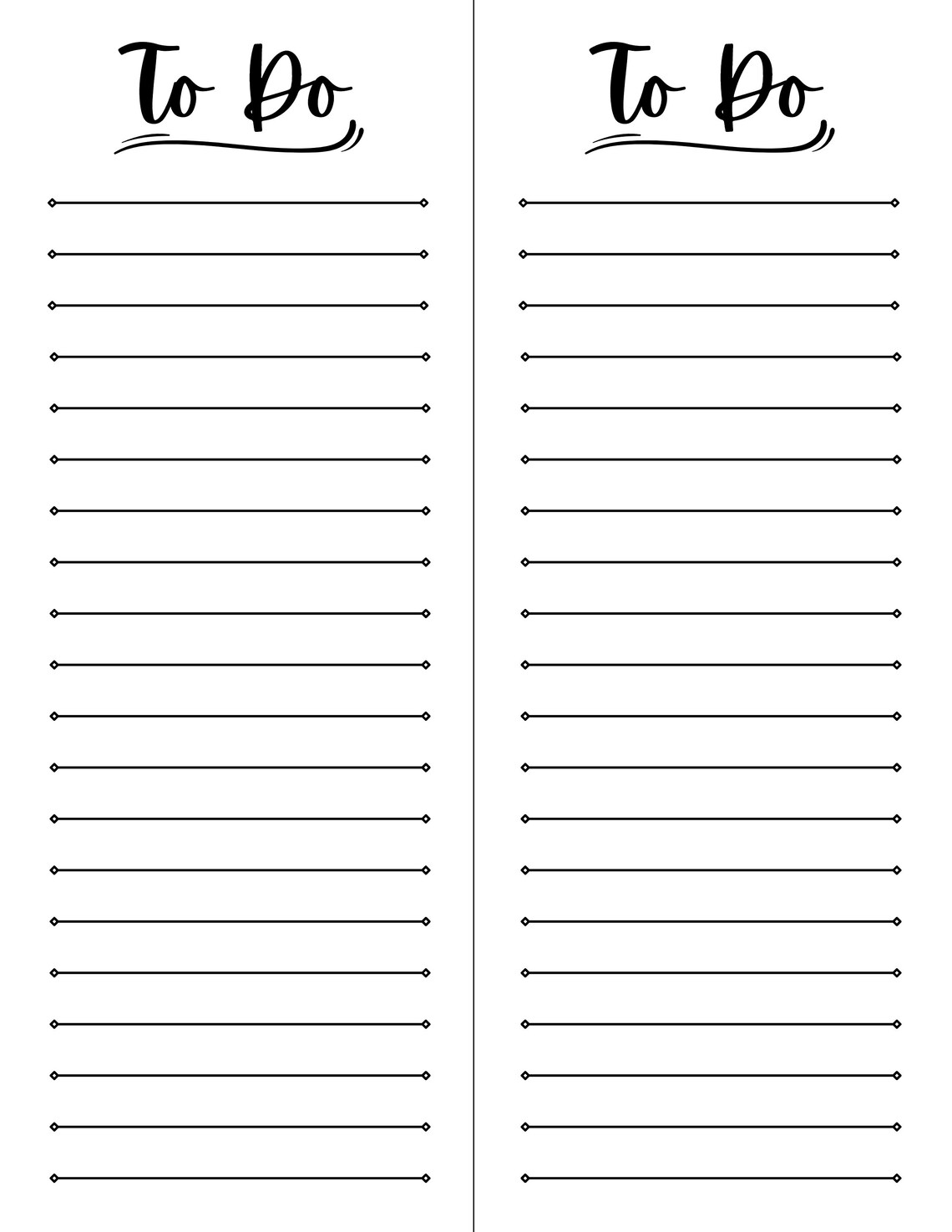 To Do List Printable Digital Notepad Stationary Simple Tasks List ...