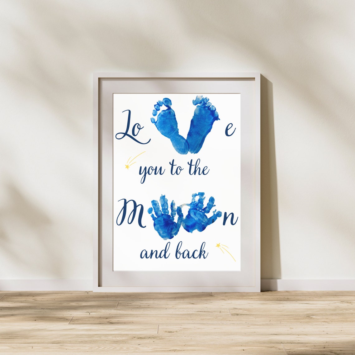 Nursery Hand and Footprint Art, Love You to the Moon and Back Craft ...