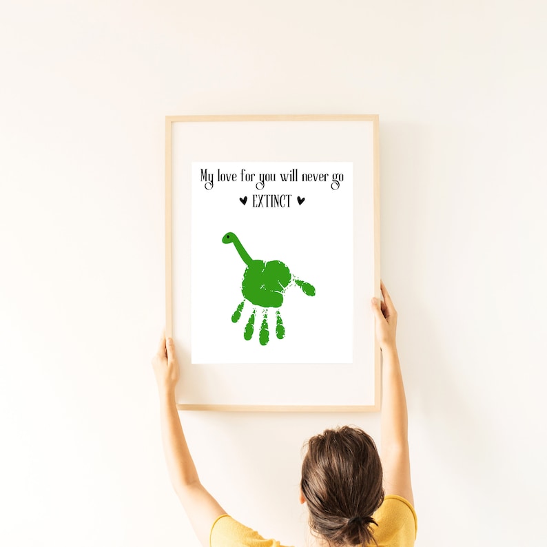 Dinosaur Handprint Art | Printable Craft Template | Mother's Day ...