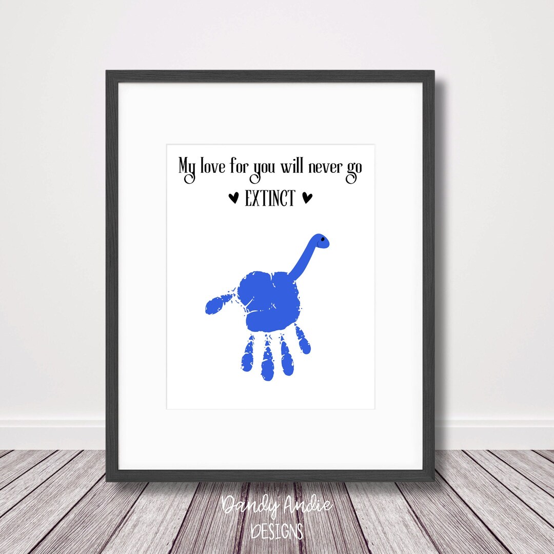 Dinosaur Handprint Art | Printable Craft Template | Mother's Day ...