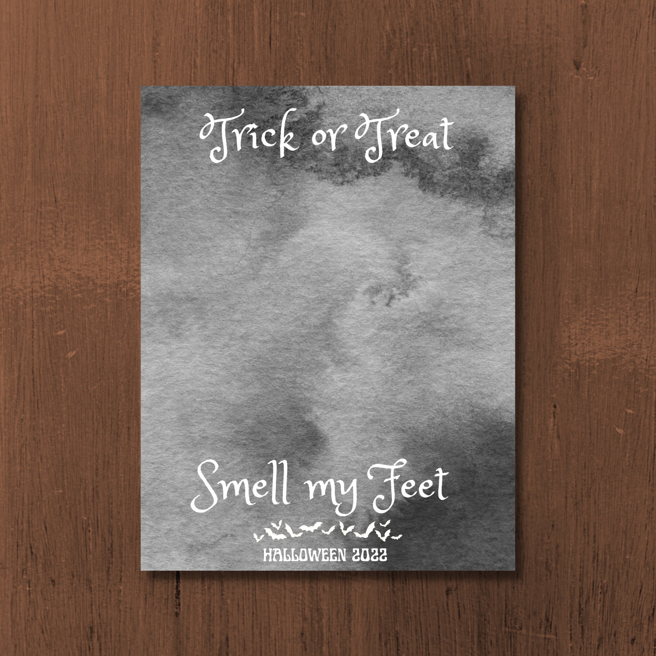 Halloween Footprint Art, Trick or Treat Smell My Feet Footprint Craft ...