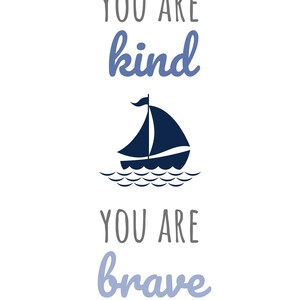 Nautical Affirmations Wall Art, Digital Download, Blue, Nautical ...