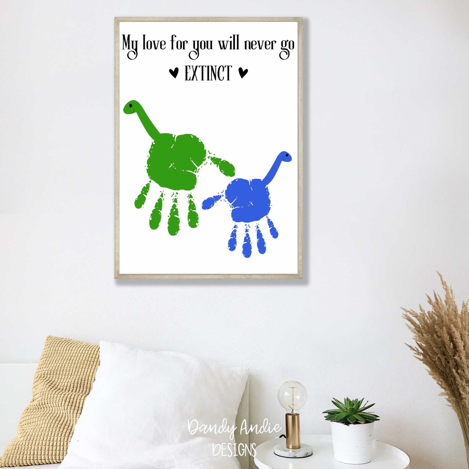 Dinosaur Handprint Art | Printable Craft Template | Mother's Day ...
