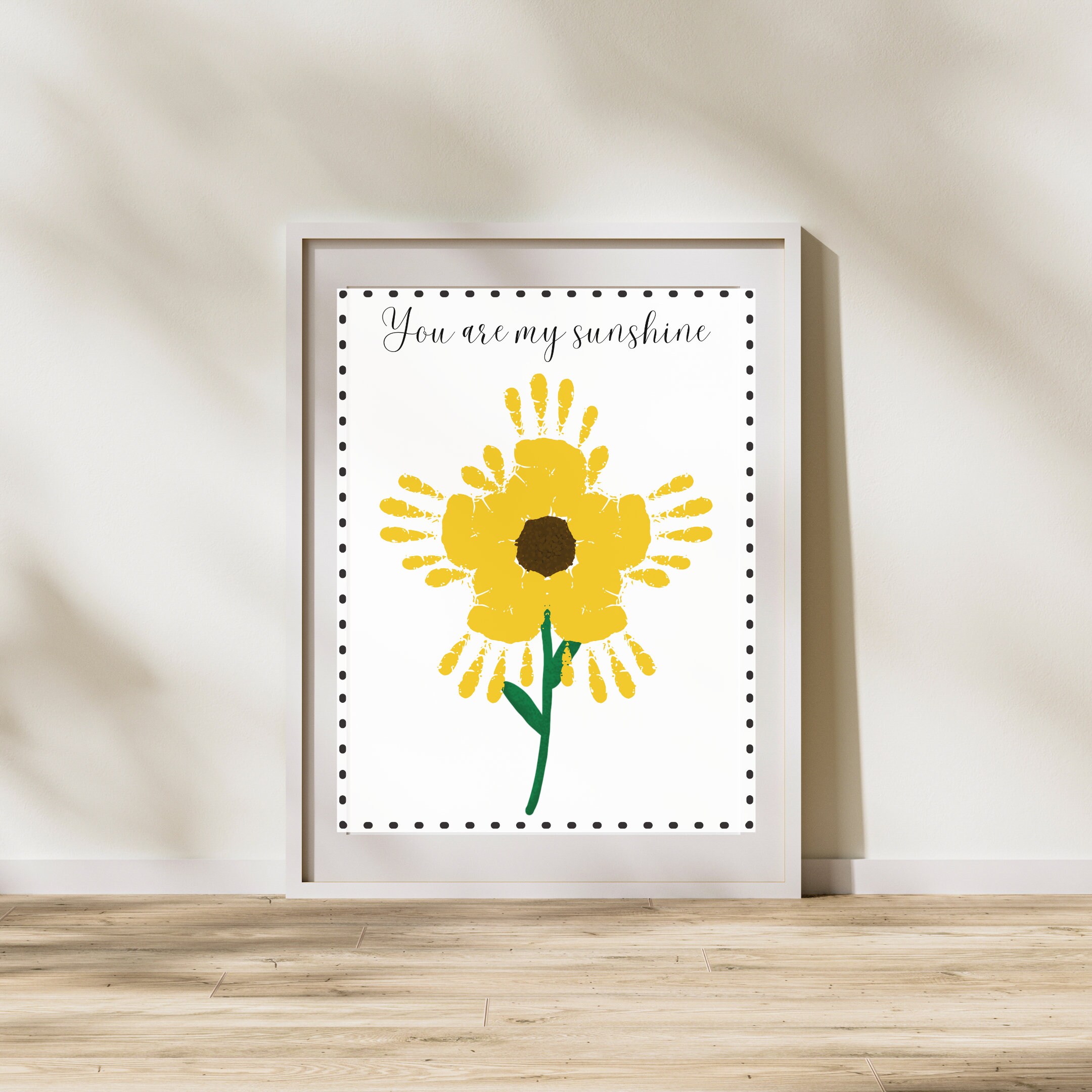 You Are My Sunshine Handprint Art | Sunflower Printable Craft Template ...