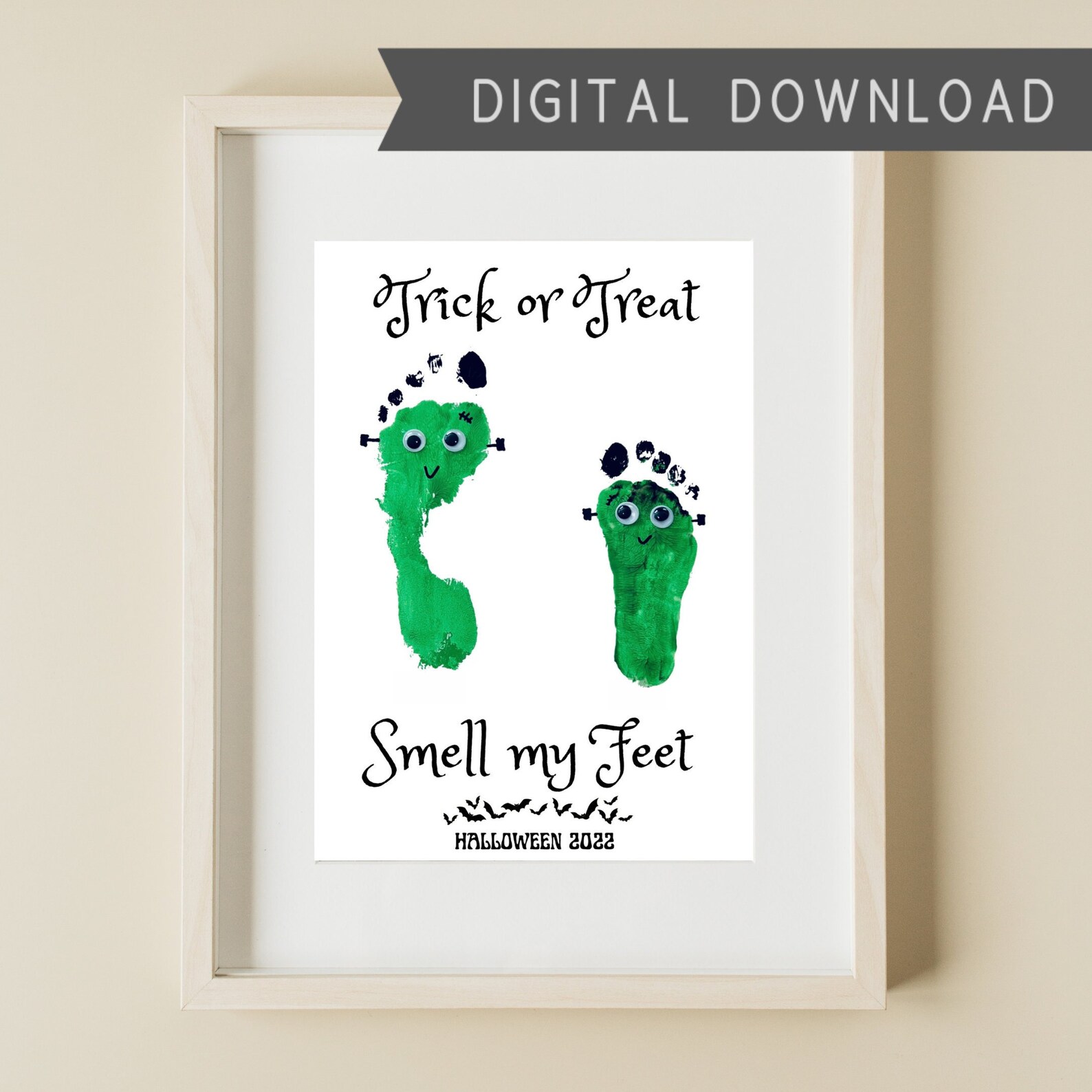 Halloween Footprint Art, Trick or Treat Smell My Feet Footprint Craft ...