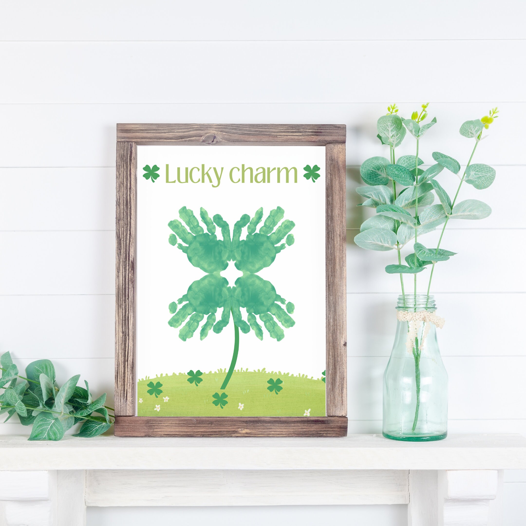 St. Patrick's Day Printable Craft Templates Lucky Charm Handprint ...