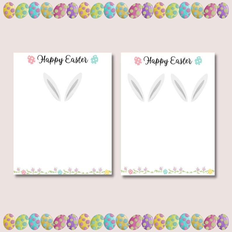 Happy Easter Footprint Art | Easter Bunny Printable Craft Template ...