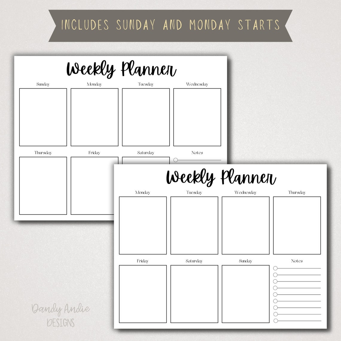 Weekly Schedule Planner Printable | Digital Calendar | Student ...