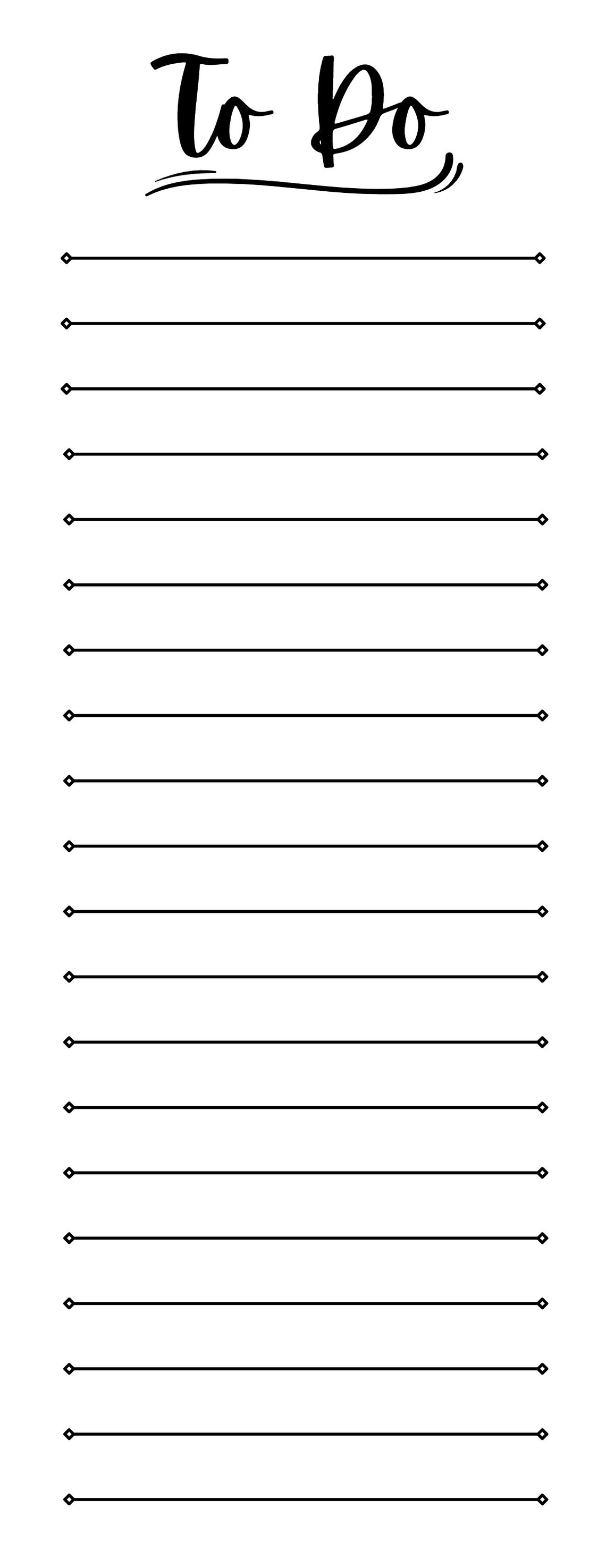 To Do List Printable Digital Notepad Stationary Simple Tasks List ...