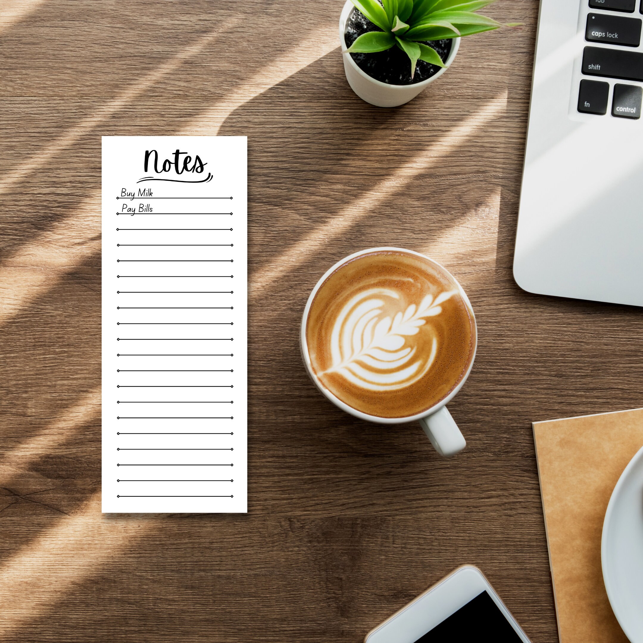 Notes Page Printable | Digital Notepad | Stationary | Simple Tasks List ...