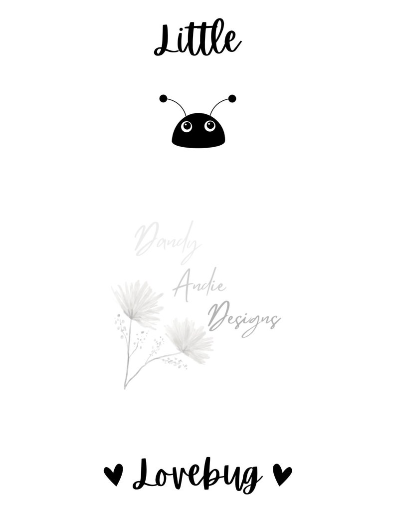 Little Love Bugs Footprint Art Printable Craft Template - Etsy