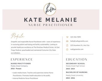 Aesthetic Nurse Practitioner Resume - Etsy