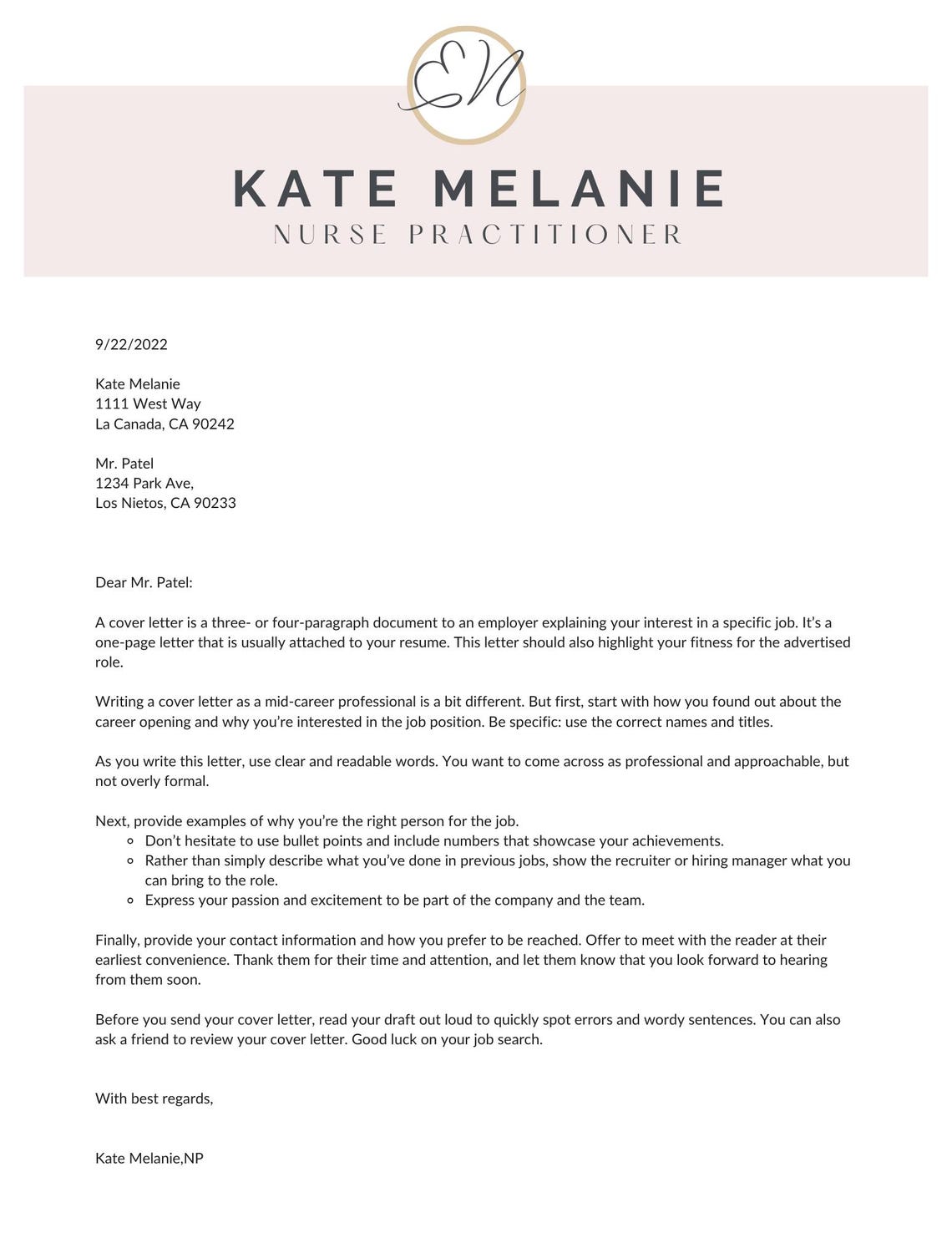 Customizable Resume Template for Medical Professionals With Cover ...