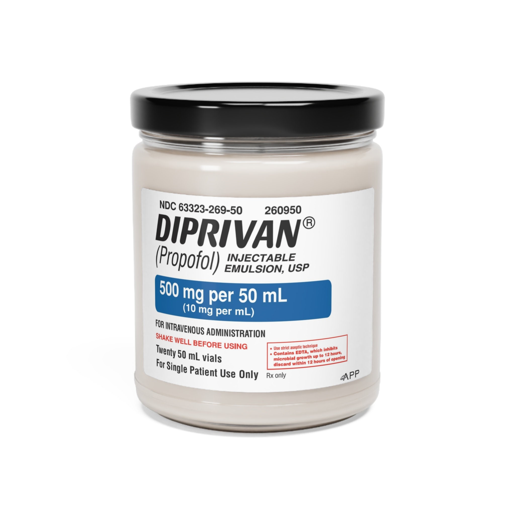 Propofol Themed Candle 9oz Icu Nurse CRNA Anesthesia NP - Etsy