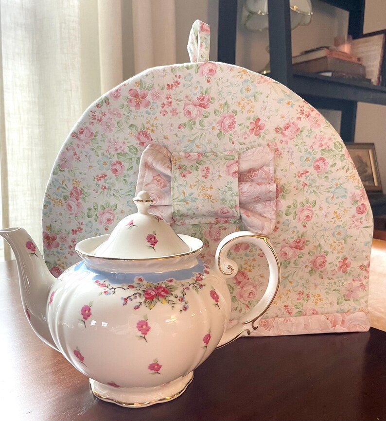 White Floral Tea Cozy - Etsy