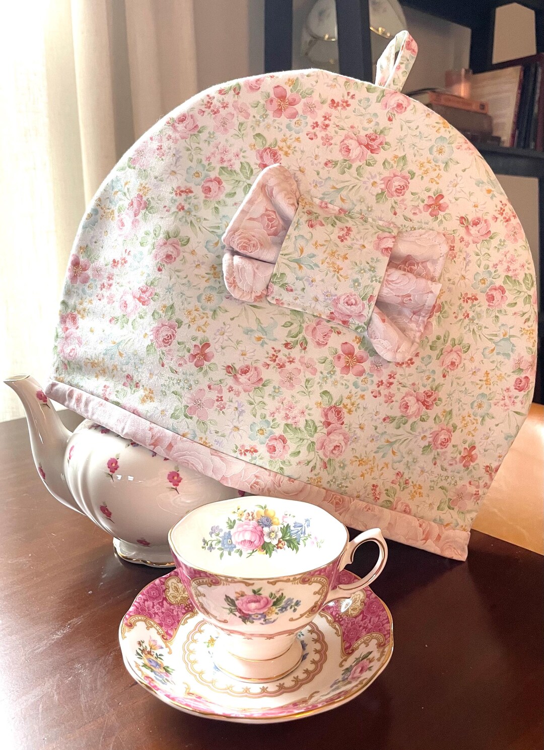 White Floral Tea Cozy - Etsy