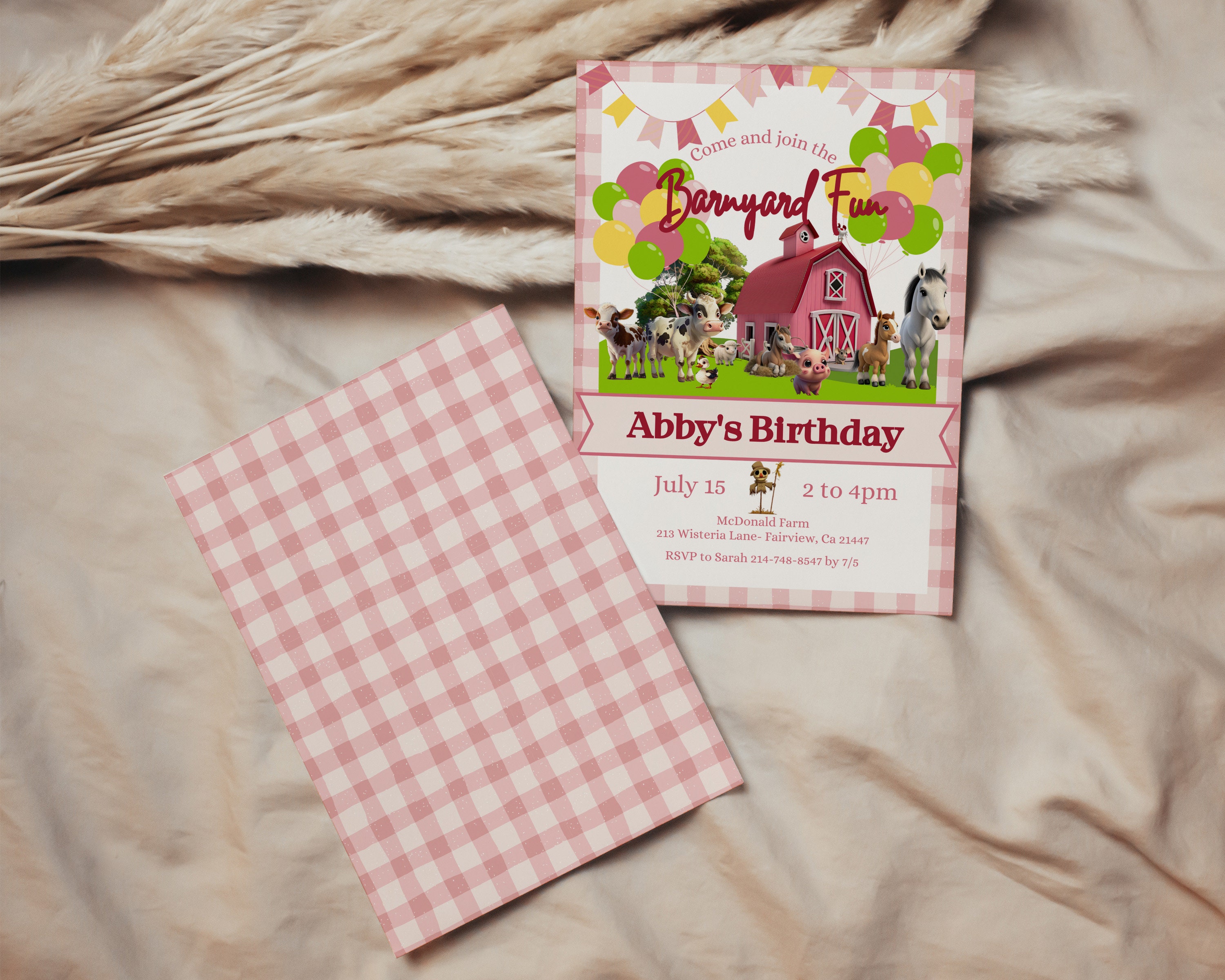 Editable Barnyard Fun Birthday Invitation Template, Farm Party Invite ...