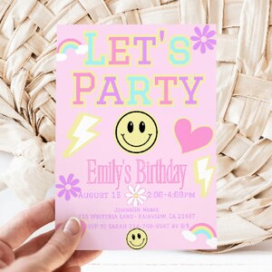 Editable Happy Birthday Banner, Smile Face, Preppy Patches ...
