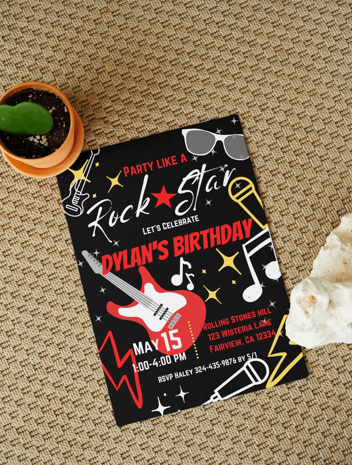 Party Like a Rockstar Invitation Template, Party Like a Rockstar Invite ...