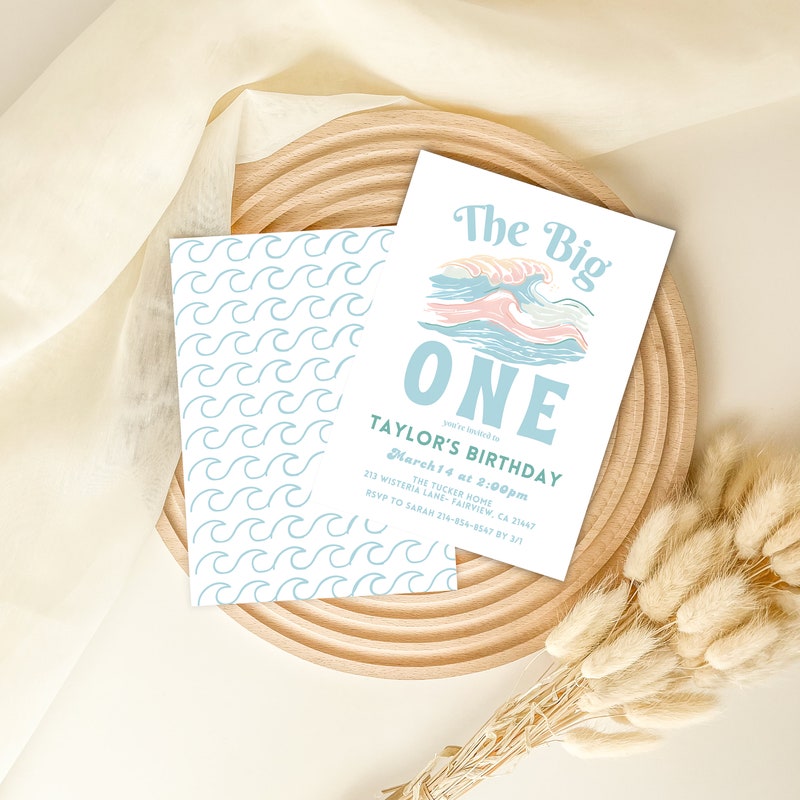 The Big One Invitation - Etsy