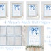 Editable Blue Gingham Baby Shower Essential Bundle Templates, Blue Bow ...