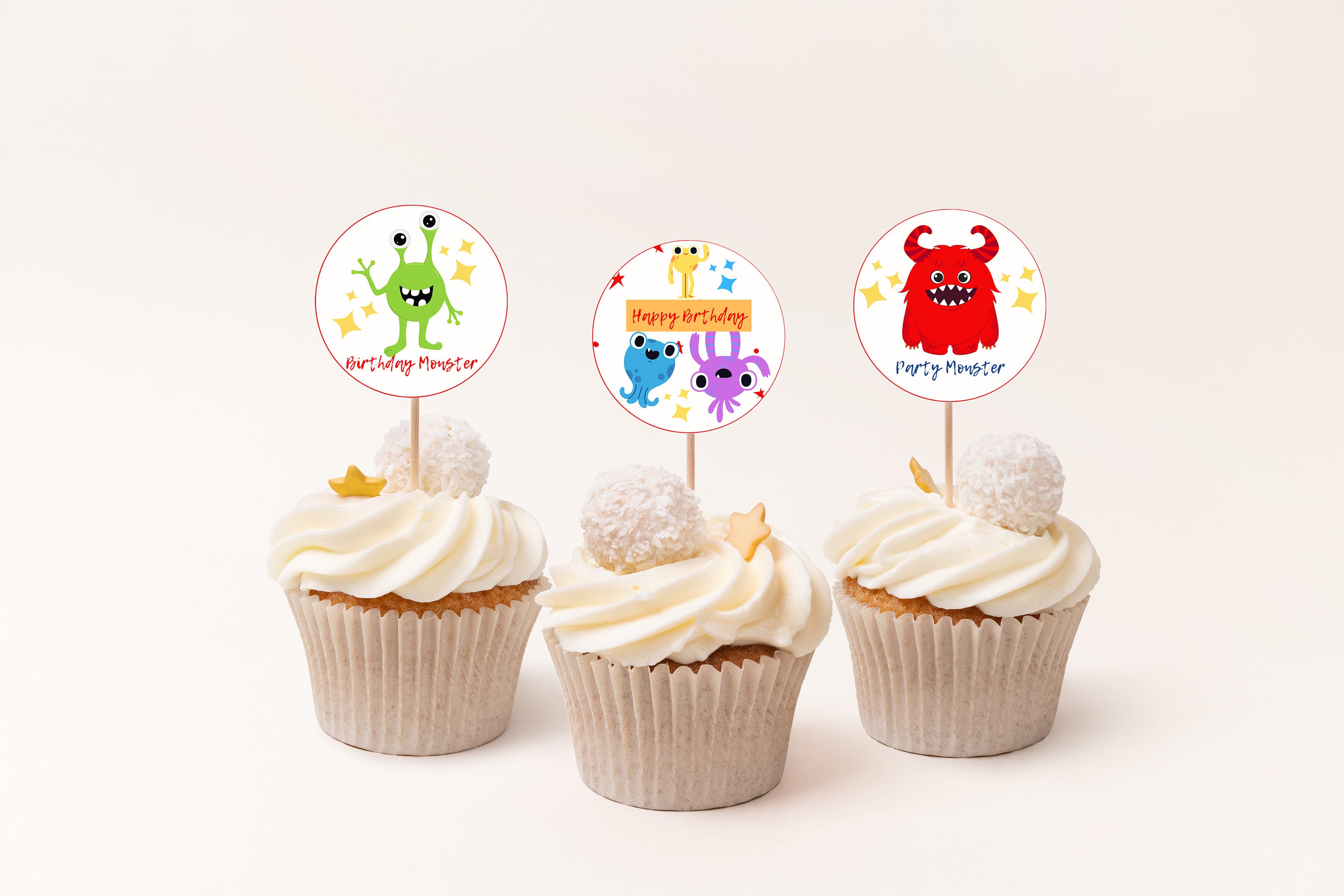 Editable Little Monster Birthday Favor Tag Monster Party - Etsy