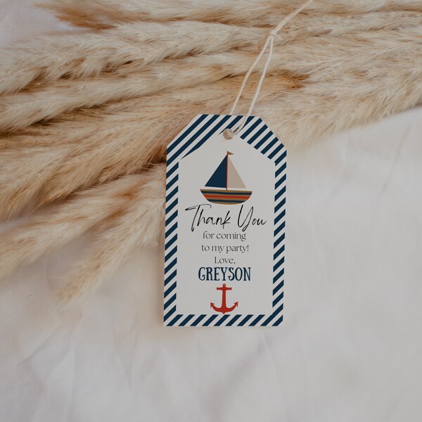 Nautical Favor Tag - Etsy