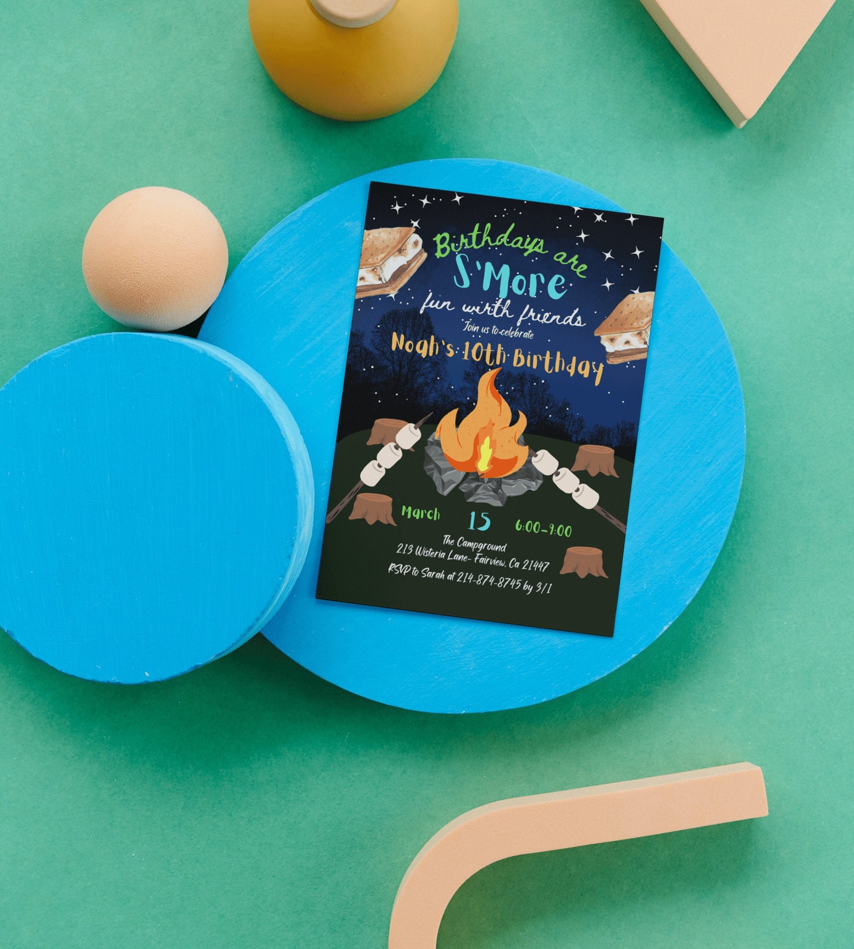 Editable Birthdays Are Smore Fun With Friends Invitation Template, S ...