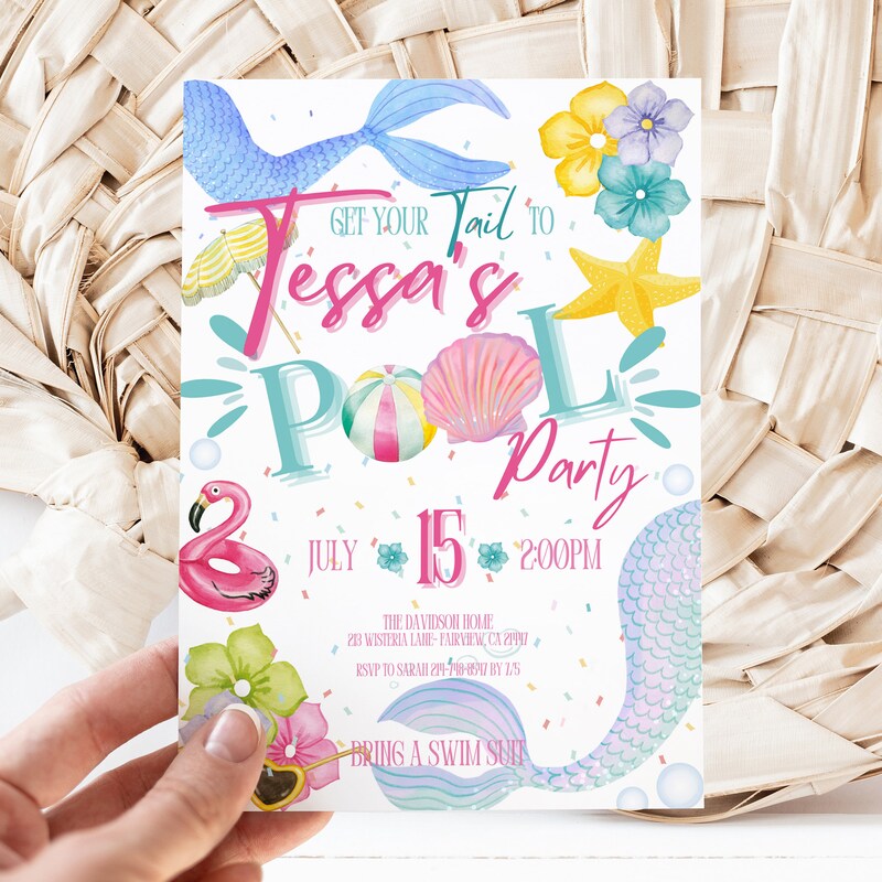 Mermaid Pool Party - Etsy