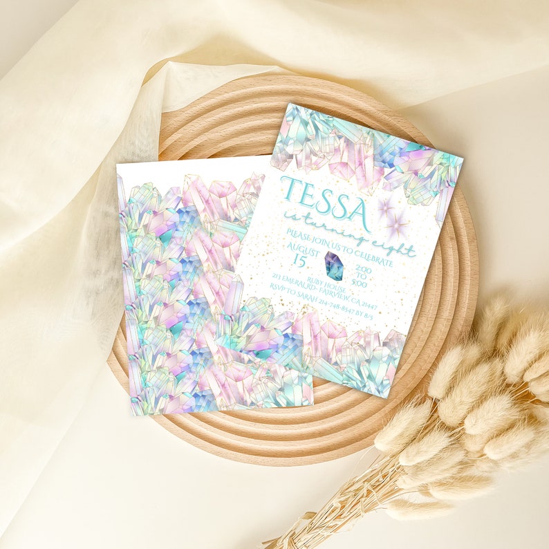 Editable Precious Gemstone Birthday Invitation Template, She's a Gem ...