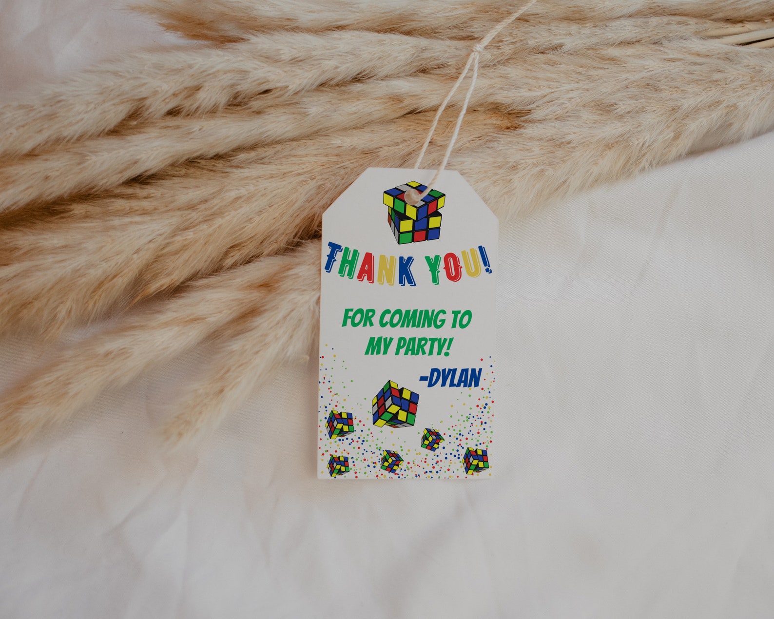 Editable Puzzle Cube Favor Tag Template Puzzle Cube Birthday - Etsy