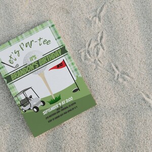 Editable Let's Partee Golf Invitation Template, Golf Birthday Invite ...