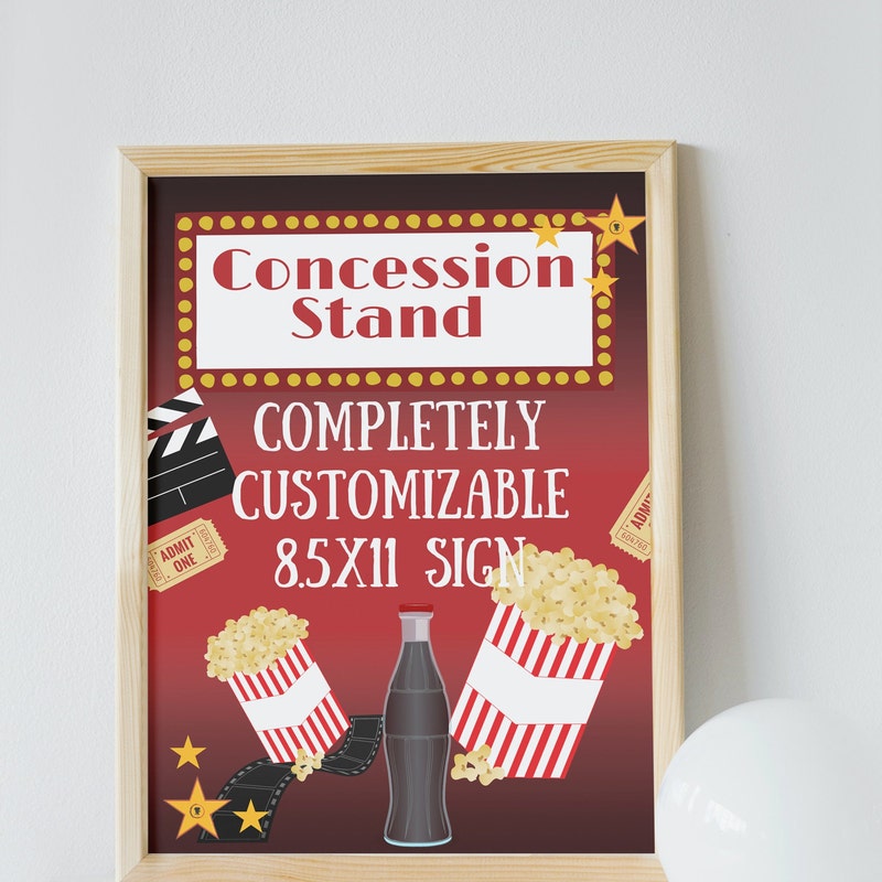 Concession Stand Sign - Etsy