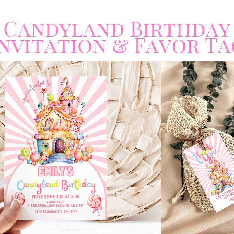 Candyland Invitation - Etsy