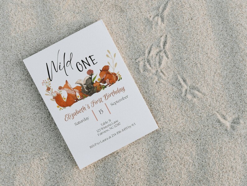 Wild One Birthday Invitation First Birthday Invite Wild - Etsy