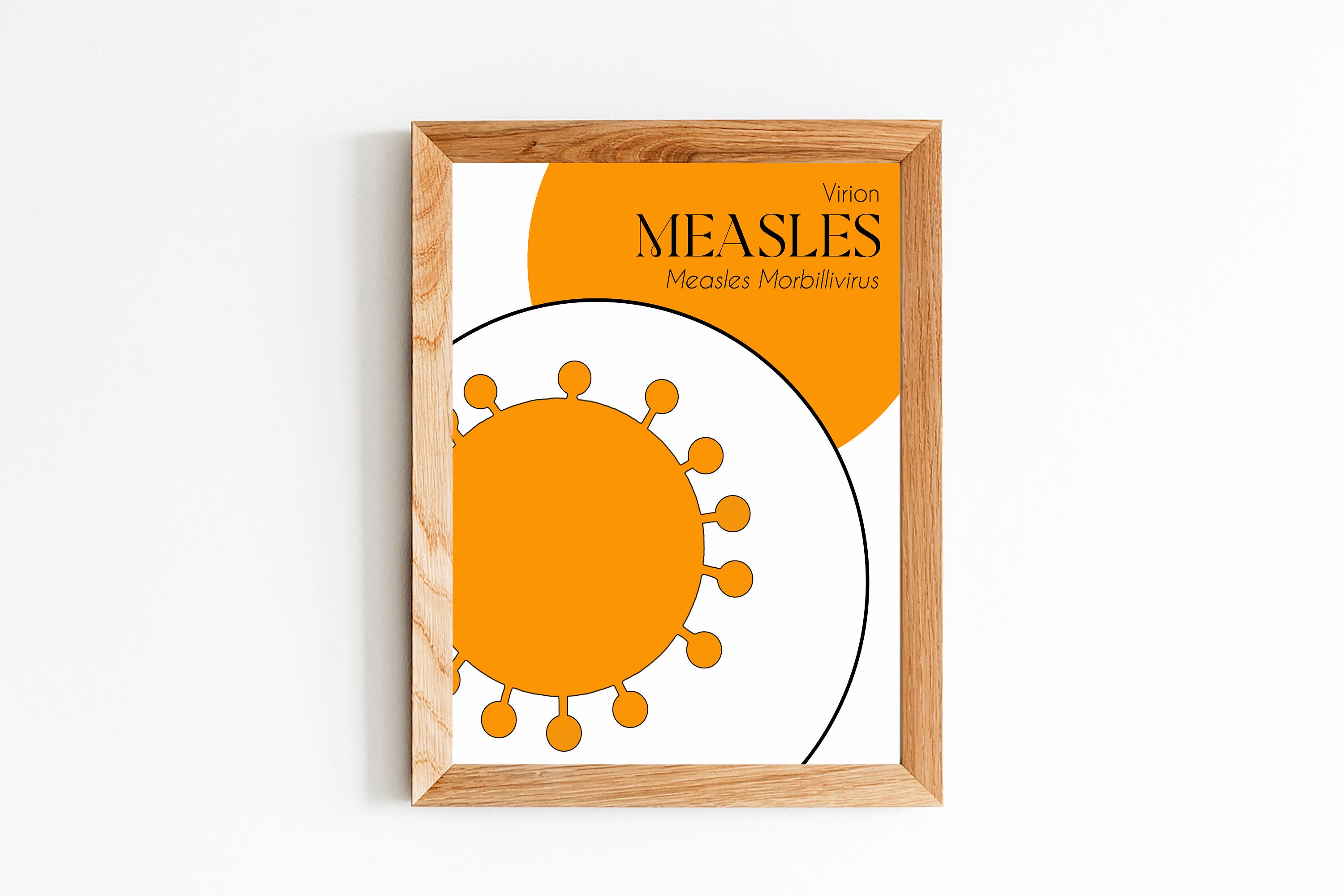1960's Inspired Pathogen Digital Art Print - Measles - Etsy