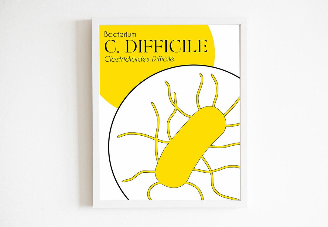 1960's-inspired Pathogen Digital Art Print - C. Diff Bacteria - Etsy
