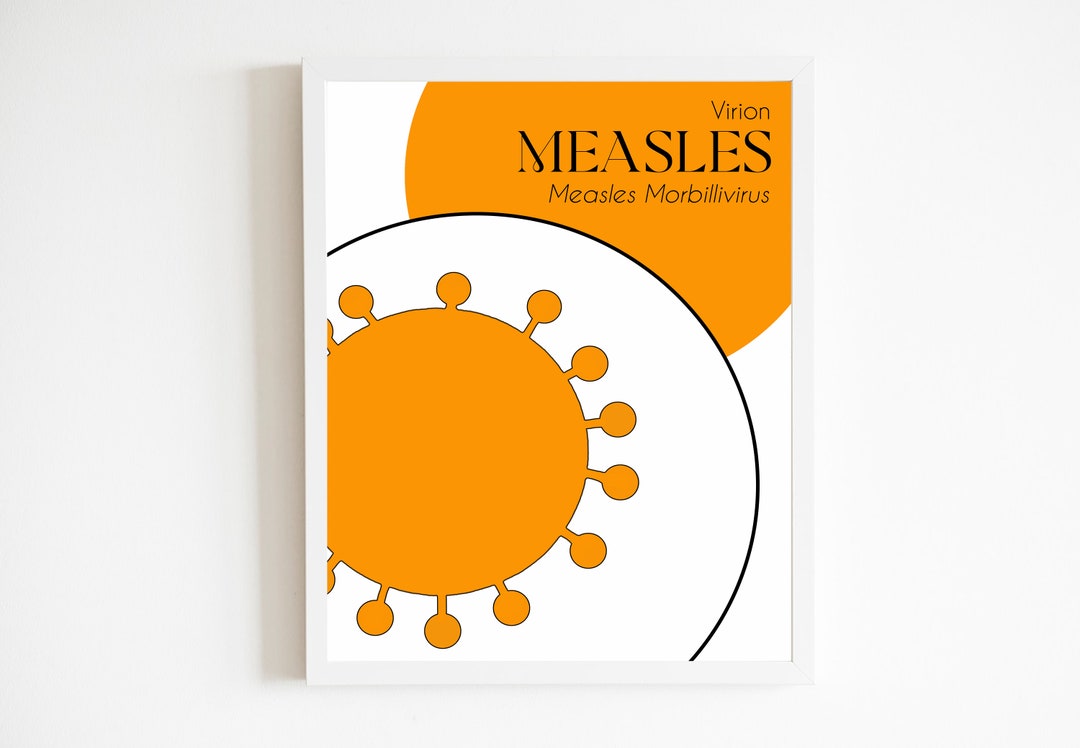 1960's Inspired Pathogen Digital Art Print - Measles - Etsy