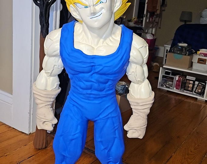 3D Printed & Hand Painted Majin Vegeta Statue - Etsy
