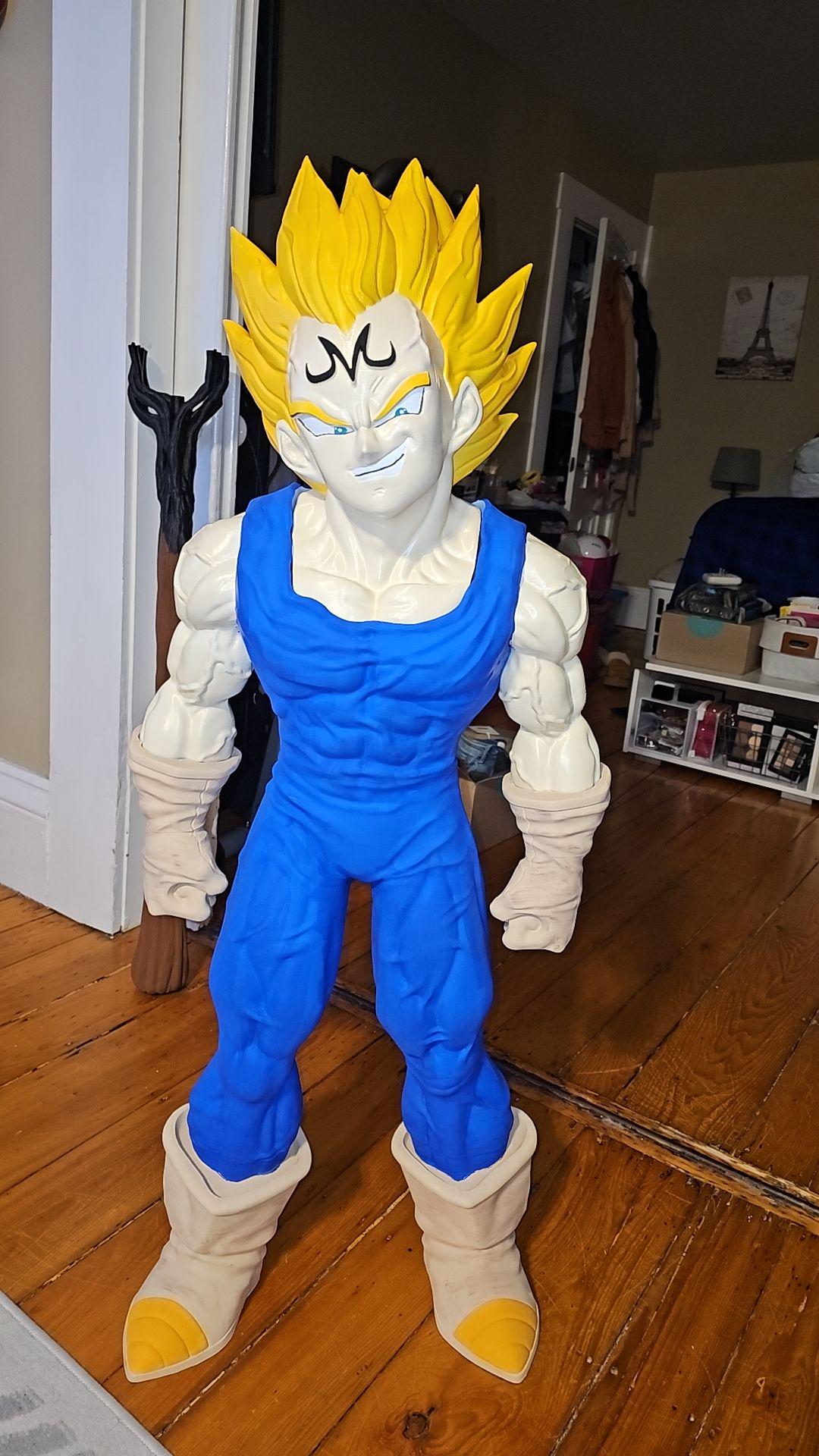 3D Printed & Hand Painted Majin Vegeta Statue - Etsy