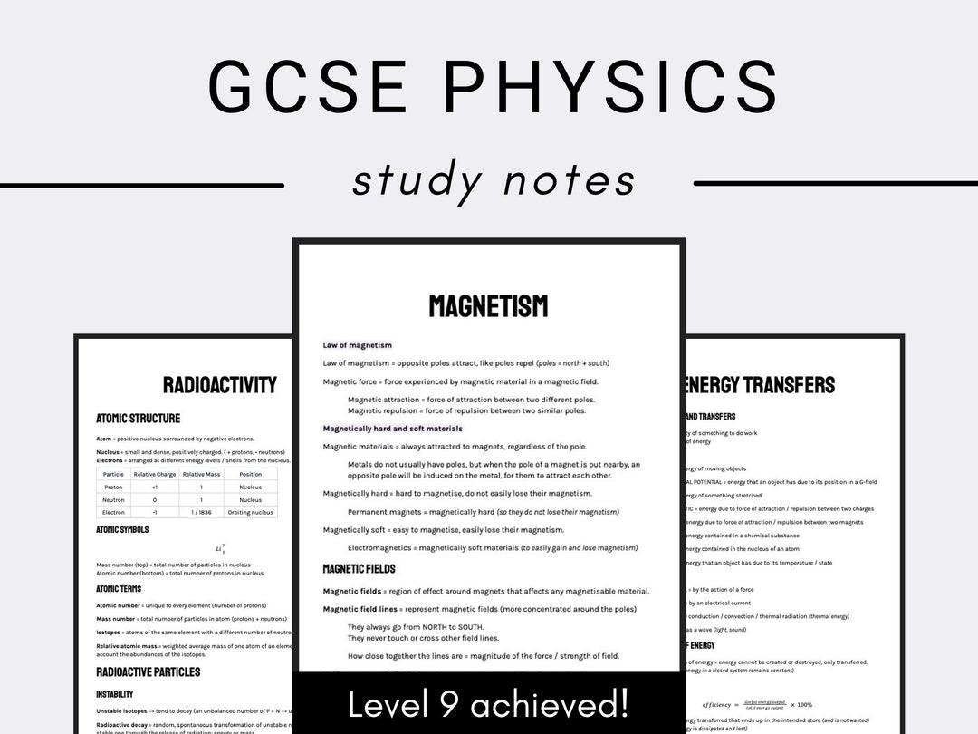 IGCSE Physics Study Notes: A Comprehensive Set of Detailed Notes on All ...