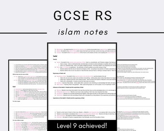 GCSE Religious Studies Notes: Christianity grade 9 Achieved - Etsy