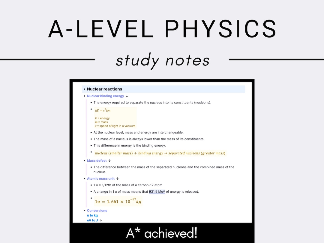 Edexcel A-level Physics Notes: A Comprehensive Set of Detailed Notes on ...