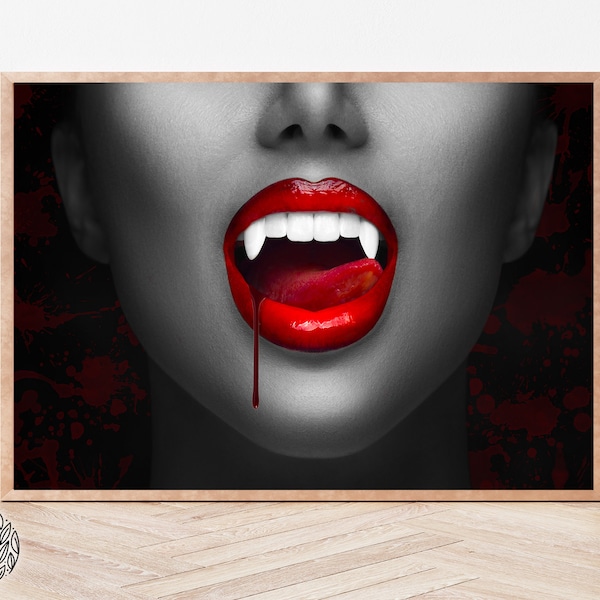 Female Vampire Wall Art - Etsy