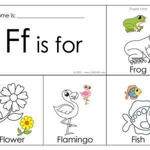 Printable Coloring Alphabet Flip Book for Grade Levels: Preschool, Pre ...