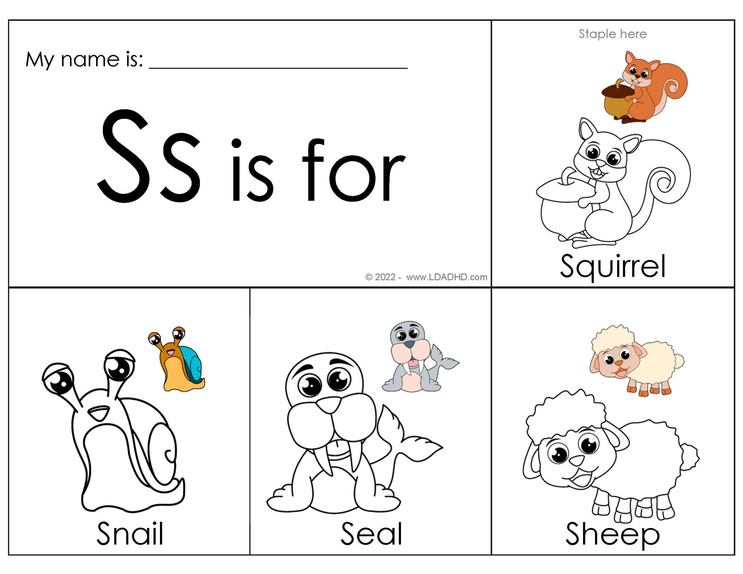 Printable Coloring Alphabet Flip Book for Grade Levels: Preschool, Pre ...