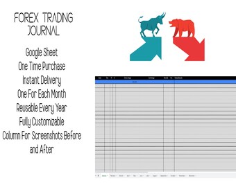 Trading Journal Google Sheet - Etsy