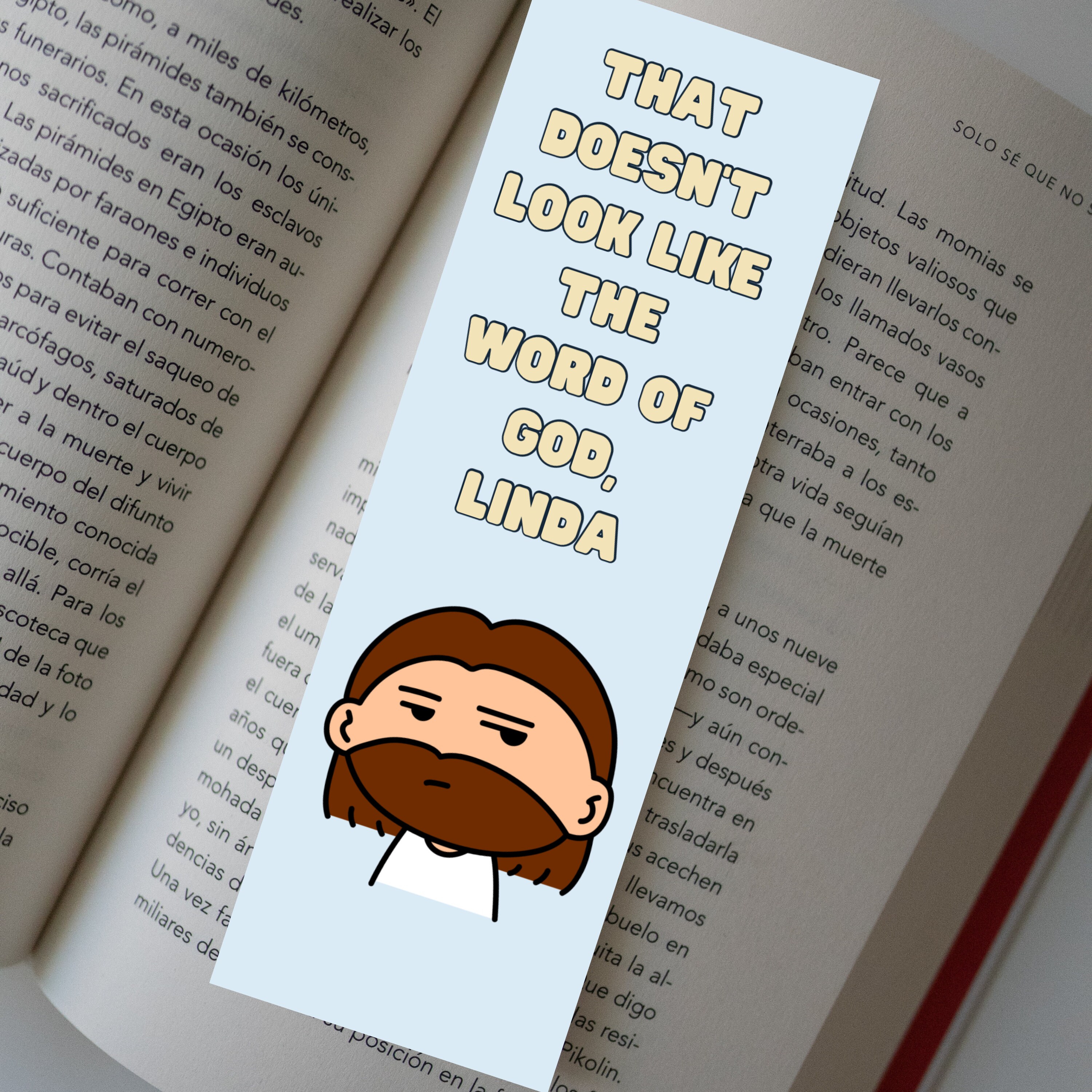 Hilarious Set of 4 Personalized Disappointed Jesus Bookmarks for Smut ...