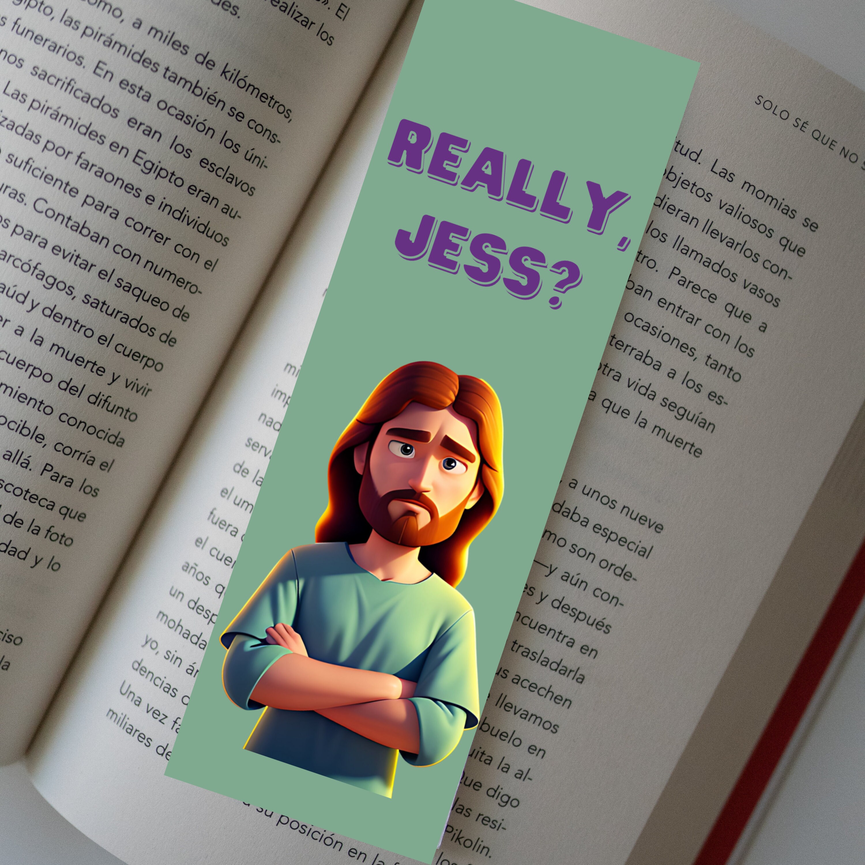 Hilarious Set of 4 Personalized Disappointed Jesus Bookmarks for Smut ...